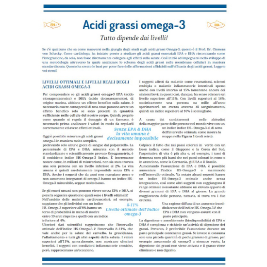 Articolo - Acidi grassi omega-3: tutto dipende dai livelli - NORSAN Italia